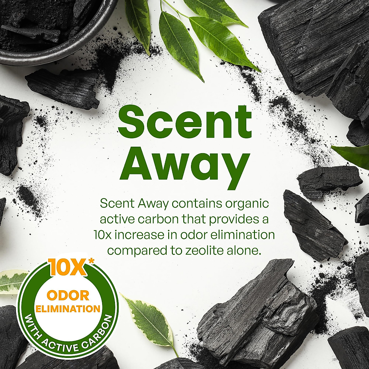 Cat Litter Deodorizer | Litter Box Odor Eliminator | Fragrance-Free with Active Carbon | Eliminates Cat Odors and Smells to Keep Your Home Fresh and Clean (25 LBs)