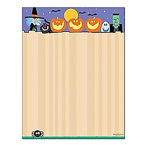 Halloween Stationery - 8.5 x 11 - 60 Letterhead Sheets - Halloween Printer Paper