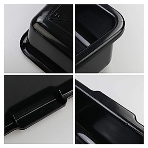 Parlynies 4-Pack 25 L Commercial Bus Box/Tote Box, Plastic Utility Bus Tub, Black