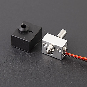 CR Official Sprite Extruder Heater Block Kit High Temperature 300℃ Compatible with Ender 3 S1 Pro/Ender 3 S1/ CR10 Smart Pro, Titanium Heatbreak Plated Copper Nozzle