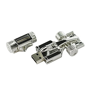16GB Racing Car Shape USB 2.0 Flash Drive Thumb Drive Memory Stick Pen Drive U Disk Data Storage Jump Drive USB Drive Flash Disk USB Stick USB Disk (Silver)