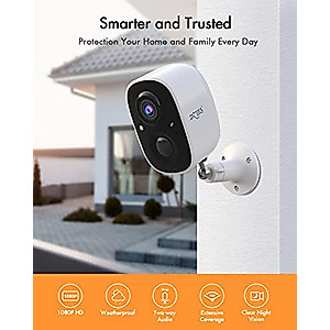 Dzees Solar Powered Security Camera Wireless Outdoor WiFi, 1080P Color Night Vision Outdoor Camera, Wireless Home Security Cameras System with Solar Panel, Spotlight/Alarm, AI Detection, 2-Way Talk