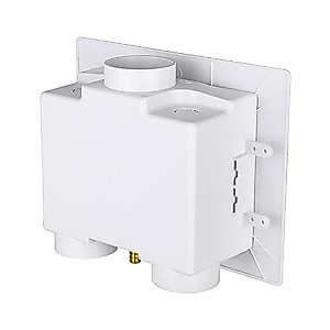 EFIELD Double Drain1/2 Inch PEX Crimp Connection x 3/4 Inch MHT Washing Machine Outlet Box, Pex Crimp Box