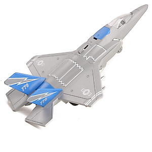 Vokodo Army Air Force Fighter Jet F-22 Toy Military Airplane Friction Powered 1:16 Scale with Fun Lights and Sounds Pretend Play Quality Kids Action Bomber Aircraft Great Gift for Children Boys Girls