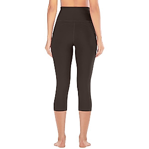Ewedoos Womens Yoga Pants with Pockets Capri Leggings for Women Tummy Control Workout Leggings Compression Capris Pants
