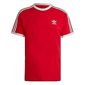 adidas Originals Men's Adicolor Classics 3-Stripes T-Shirt, Better Scarlet, Large