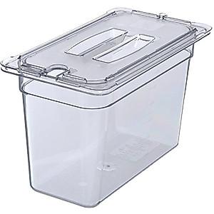 Carlisle FoodService Products Plastic Food Pan 1/3 Size 8 Inches Deep Clear