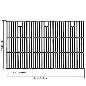 Hisencn Grill Parts Repair Kit Replacement for Jenn Air Gas Grill 720-0337, 720 0337 Gas Grill Burners, Heat Plates Tent Shield Burner Cover, Cooking grids Grates