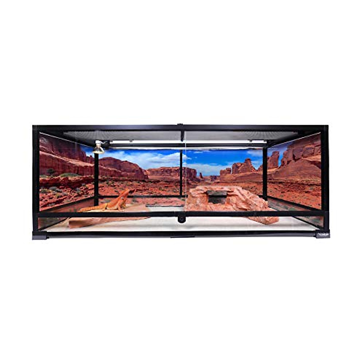 Reptile Habitat Background; Arches' Park Avenue, for 48Lx18Wx24H Terrarium, 3-Sided Wraparound