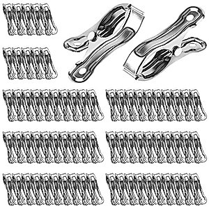 70 Pcs 2 Inch Greenhouse Clamps Stainless Steel Garden Clips Anti-Wind Greenhouse Clamp with Strong Grip to Greenhouse Frame Garden Hoops Plant Cover Heavy Duty Metal Beach Towel Clips