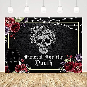 Sendy SENDY 7x5ft Funeral for My Youth Backdrop Death to My Twenties Birthday Party Decorations RIP to My 20s Banner Pink One Size