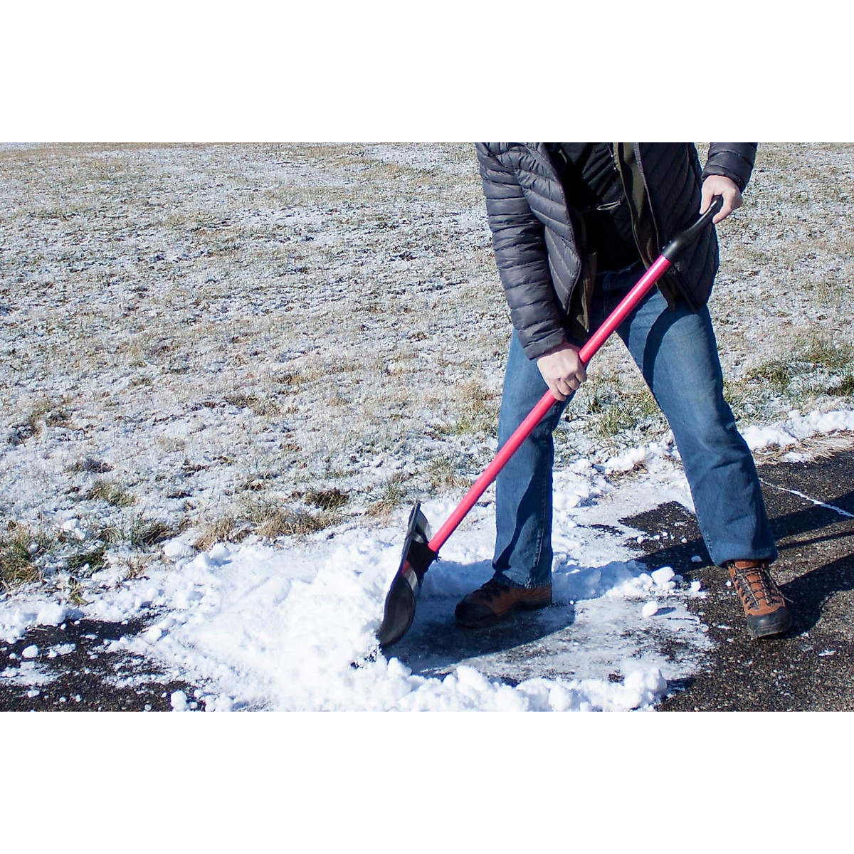 Bully Tools 92814 Combination Snow Shovel with Fiberglass D-Grip Handle, 22-Inch