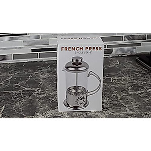 French Press Single Serving Coffee Maker, Small Affordable Coffee Brewer with Highest Filtration, 1 Cup Capacity (12 fl oz/0.35 liter)