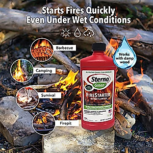 Sterno All- Weather Instant Flame Gel Fire Starter Fire Starter, Weather Instant Flame Gel Fire Starter, Assorted