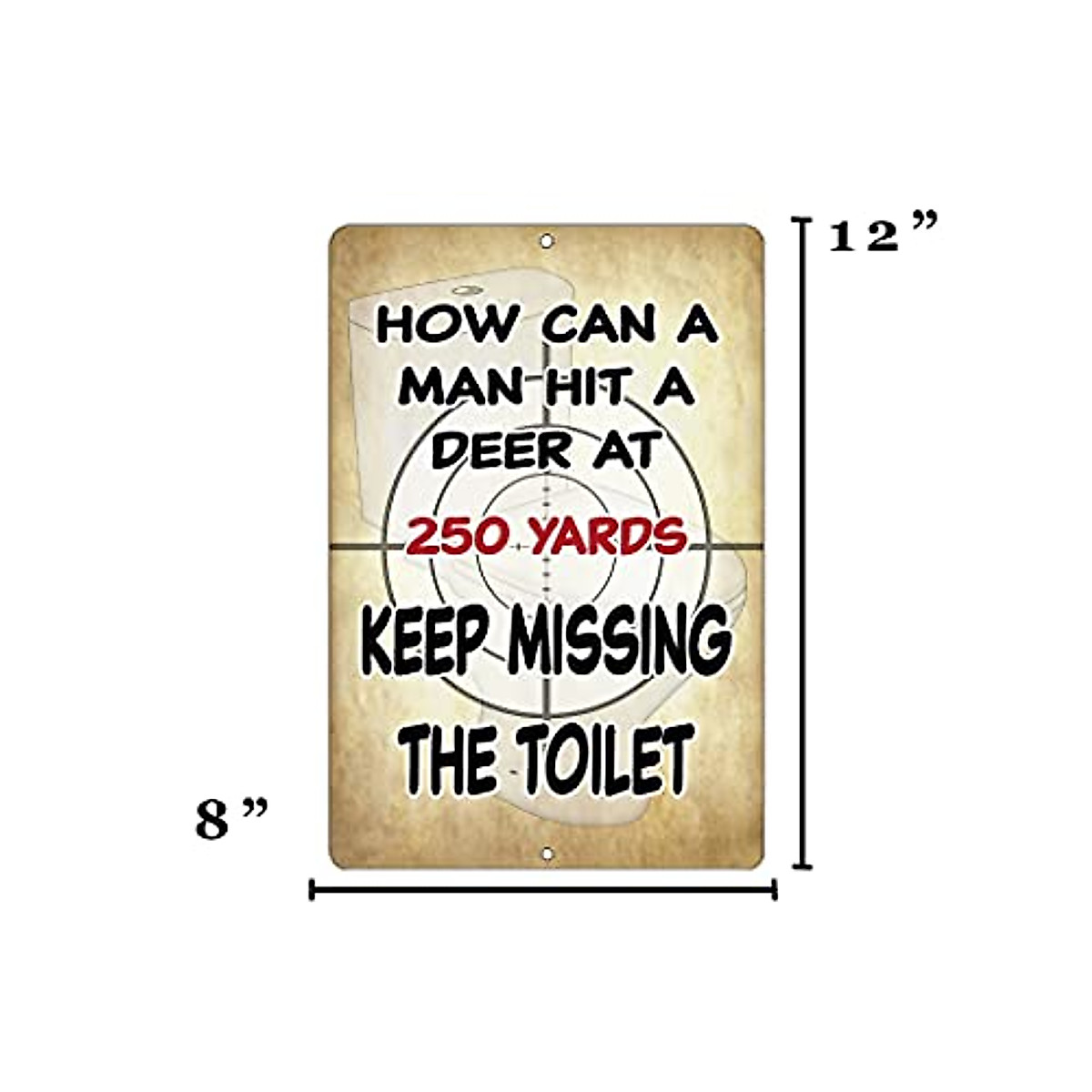 Rogue River Tactical Funny Hunting Metal Tin Sign Wall Decor Man Cave Bar Bathroom Hit a Deer Sign