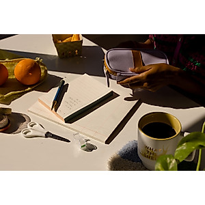 DesignWorks Ink 8" x 10" Large Retro Grid Tear Off Notepad - Stylish Memo Pad with 60 Planner Sheets, To-Do List & Reminders | Aesthetic Desk Accessories & Office Supplies, Off White (PP810-2022)