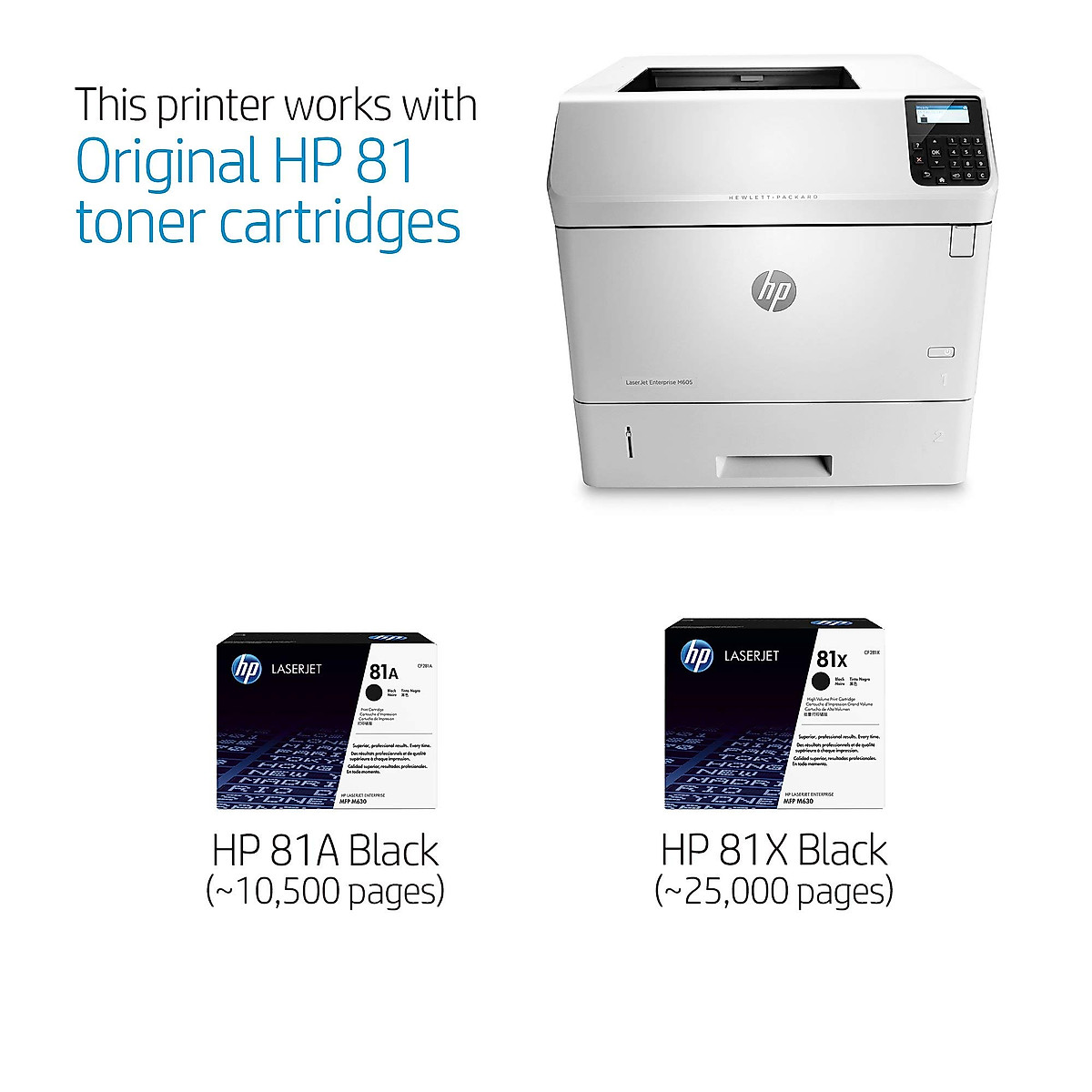 HP LaserJet M605N E6B70A Laser Printer - (Renewed)