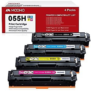 055H 055 Toner MF743Cdw Toner Cartridge Replacement for Canon 055H 055 High Yield Color imageCLASS MF741Cdw MF743Cdw MF745Cdw MF746Cdw LBP664Cdw Toner Printer (Black,Cyan,Yellow,Magenta)
