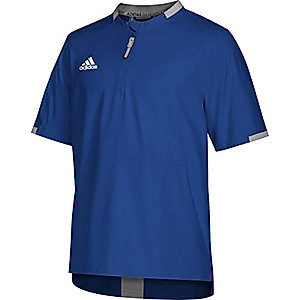 adidas Men's Fielders Choice 2.0 Short Sleeve Baseball Cage Jacket Royal M