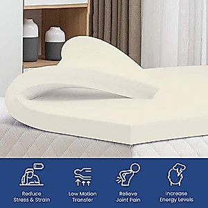 Spinal Solution 2-Inch High Density Foam Topper,Adds Comfort to Mattress, Twin Size, 1