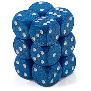 Chessex DND Dice Set D&D Dice-16mm Speckled Water Plastic Polyhedral Dice Set-Dungeons and Dragons Dice Includes 12 Dice – D6, (CHX25706)