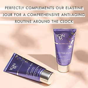 Yon-Ka Elastine Nuit Anti-Wrinkle Night Cream (50ml) Anti Aging Facial Moisturizer and Eye Cream, Soften Fine Lines and Wrinkles with Vitamin C and Elastin Peptides, Paraben-Free