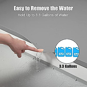 Under Sink Mat, 34" x 22" Waterproof Silicone Under Sink Liner,Under Sink Mat Kitchen & Bathroom Cabinet Liner, Raised Edge Under Sink Cabinet Mat,Prevent Drips, Leaks, Spills (Gray)