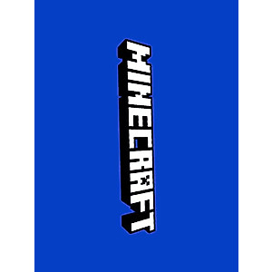 Minecraft Boys Video Game T-Shirt - Black and Green Creeper Face - Official Long Sleeve Shirt (Royal, Medium)