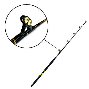 EatMyTackle Roller Guide Saltwater Fishing Rod | Blue Marlin Tournament Edition (130-160lb)