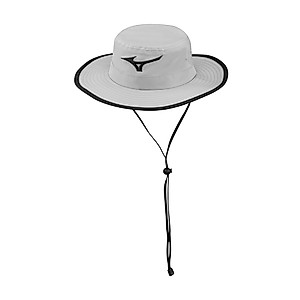 Mizuno Womens Tour Sun Golf Hat, Steel Grey/Black, Large US