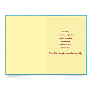 Designer Greetings Swedish Language Happy Birthday Cards, “Grattis på födelsedagen” Swedish Princess Cake Design (6 Cards with Envelopes / 6 Kort med kuvert)