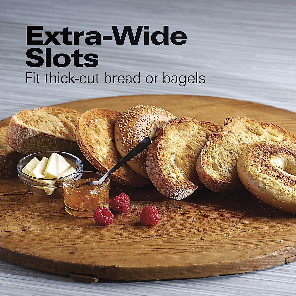 Hamilton Beach 2 Slice Extra Wide Slot Toaster, Black (22633) & 58148A Blender to Puree - Crush Ice - and Make Shakes and Smoothies - 40 Oz Glass Jar - 12 Functions - Black and Stainless