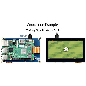waveshare 4.3 inch DSI LCD Display for Raspberry Pi 4B/3B+/3A+/3B/2B/B+/A+/Compute Module 3+/3/4, 800×480 Touchscreen Capacitive IPS Screen Monitor, Support Raspbian/Ubuntu/Kali /WIN10 IoT/Retropie