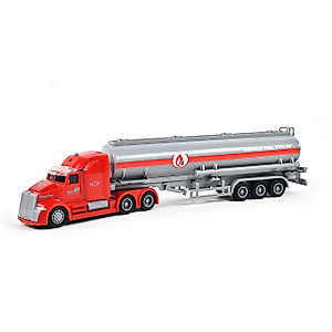 Sunny Days Entertainment Big Rig – Lights and Sounds Pull Back Toy with Friction Motor | Receive Either The Airplane Transport Semi or Oil Tanker | Color May Vary – Maxx Action