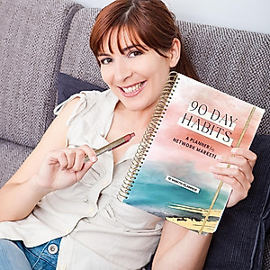 90 Day Habits 12 Month Business Planner for Men & Women - Daily, Weekly and Monthly Planner for Entrepreneurs, Network Marketers, Direct Sellers - Spiral Hardcover with Elastic Closure & Pen Holder