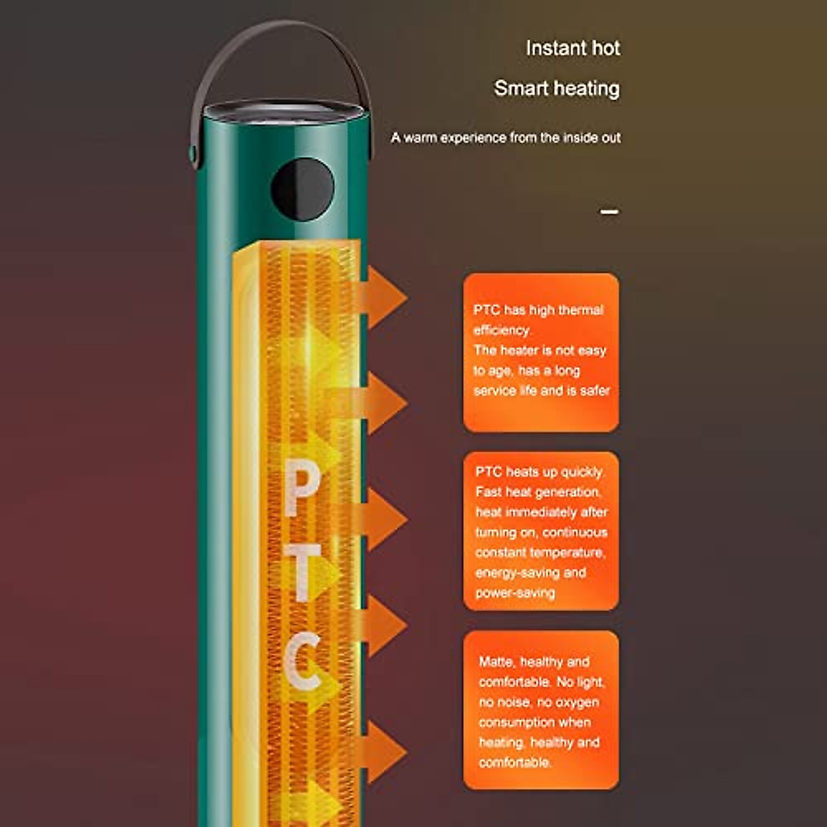 Outdoor Garden Heater Household Tower Heater Ceramic Heating Hot Air Electric Heater Fan Blower Winter Warmer Machine Radiator Bedroom 2000W Patio Heater (Color : Grey)