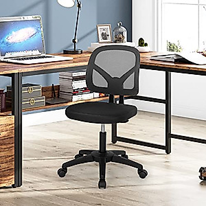 Computer Ergonomic Chair, Heavy Duty Metal Base Desk Chairs, Executive Adjustable Swivel Rolling Chair with Arms Lumbar Support Task Home Office Chair for Women, Men (Black, Set of 2)