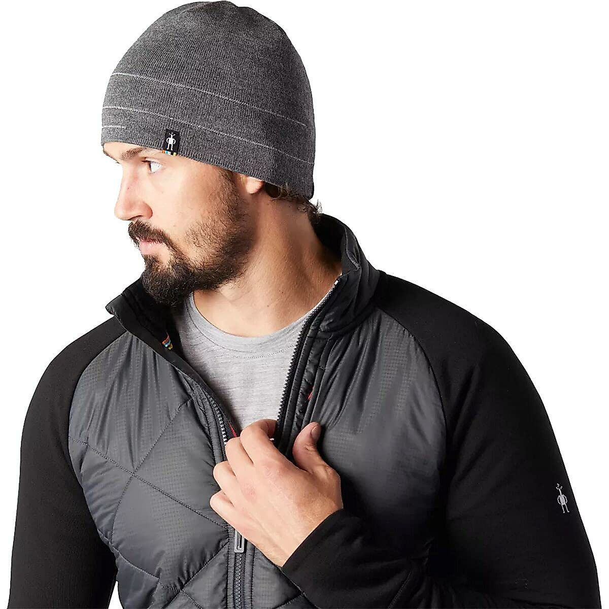 Smartwool Merino Wool Reflective Lid For Men and Women, Medium Gray Heather, One Size