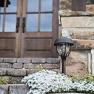 SOLARBASICS SB-145 DC Pathway Solar Landscape Accent Light, Dual Warm/Bright White Bulb, LED, Oil Rubbed Bronze, 4-Pack