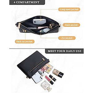 Vorspack Crossbody Bag for Women Small Crossbody Purse PU Leather Shoulder Handbag with Adjustable Strap