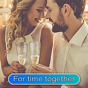 Plastic Champagne Flutes Disposable - Plastic Wine Glasses Set of 12 for Wedding - One Piece Champagne Flutes Plastic- 6 oz Plastic Cocktail Glasses - Plastic Mimosa Flutes - BPA Free Cups Set