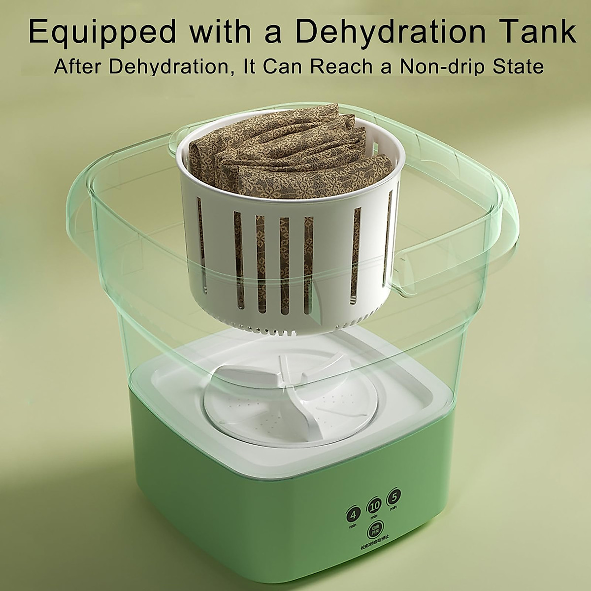 11L Small Foldable Portable Mini Washing Machine; RV, Camping, Travel Must Have Outdoor Products can Wash Small Clothes (Color : Blue)