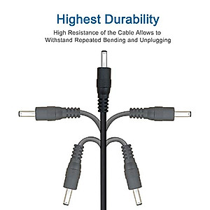 3-Pack 4ft USB to DC 3.5mm x 1.35mm 5 Volt DC Barrel Jack Power Cable,USB LED Strip Lights Flashlight Charging Cord USB A Male to DC 3.5 mm x 1.35 mm 5V Adapter Radiators,Fans,Cartoon Watches,Speakers