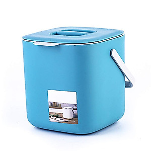 GAKIN 1Pc Mini Kitchen Trash Can with Cover Portable Double Layer Storage Bucket Garbage Cans