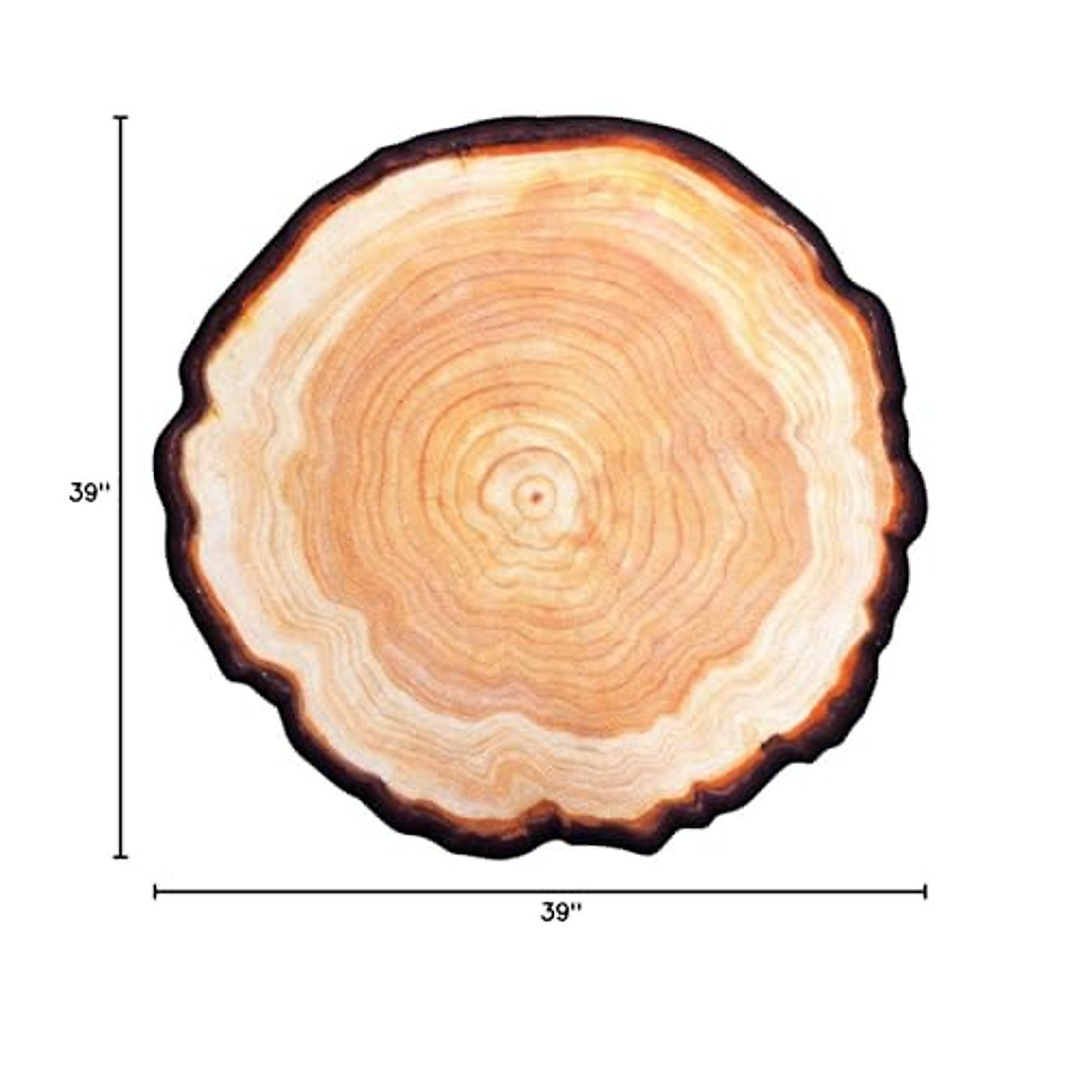 Veemoon Tree Ring Rug Creative Tree Carpet Rustic Wood Floor Mat Round Annual Rugs Home Decorative Carpets for Kitchen Living Room Bedroom (1 M)