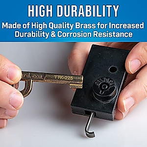 Jonard Tools, TTK-225, P Key, for Self Lock Pedestal Lock, Brass, Gold, 1 Count (Pack of 1)