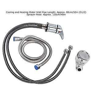 Pasamer Shampoo Chair Faucet Sprayer, Plating Salon Sink Faucet Sprayer Set with 120cm Sprayer Hose for Clubs, Beauty Salons, Barber Shops, SPAs, Shanryasx0cpm8fey