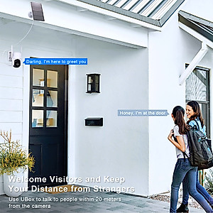 Ankway Solar Security Camera, Wireless Outdoor Cameras with Smart App, Color Night Vision, 360° PTZ WiFi Camera, IP65 Waterproof, AI Detection, 2-Way Talk, 3.5W Solar Powered Panel