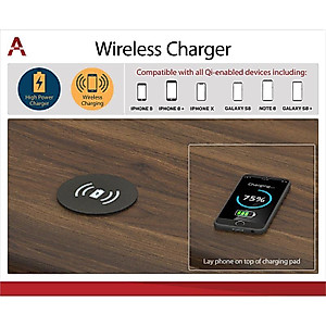 Ameriwood HOME Serenity Writing Desk, Graphite Gray