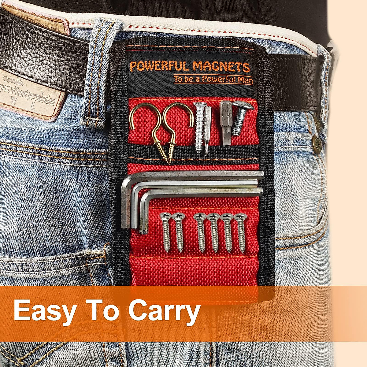 2P Magnetic Wristband Stocking Stuffers for Men, Tool Belt Magnet Wrist for Holding Screws Nails Drill Bits Cool Gadget Christmas Birthday Dad Him Husband Women Who Have Everything Wants Nothing